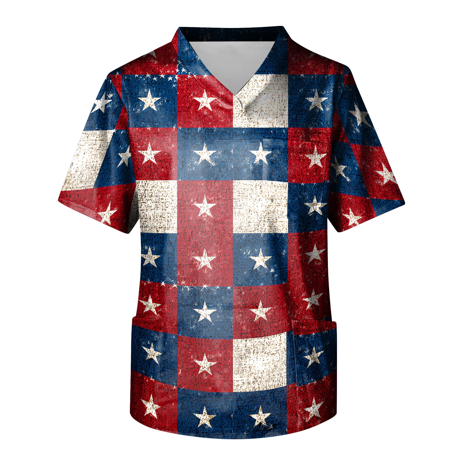 4th of July Scrub Top for Men - 1776-2026 250th Anniversary USA Stretch ...