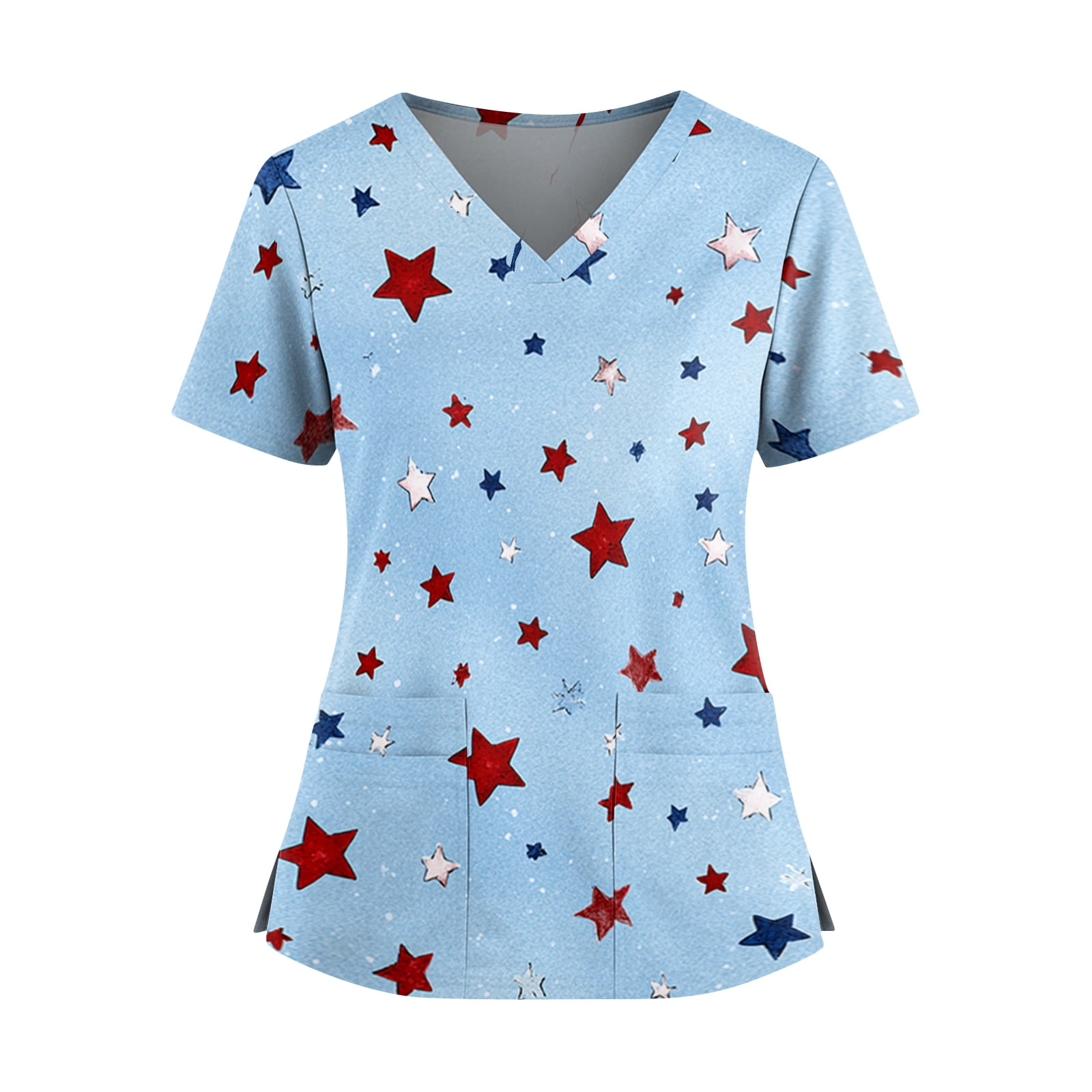 4th of July Scrub Tops Women Vneck USA 1776 - 2026 250th Anniversary ...