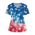 4th of July Scrub Tops for Women 250th Anniversary USA Short Sleeve ...