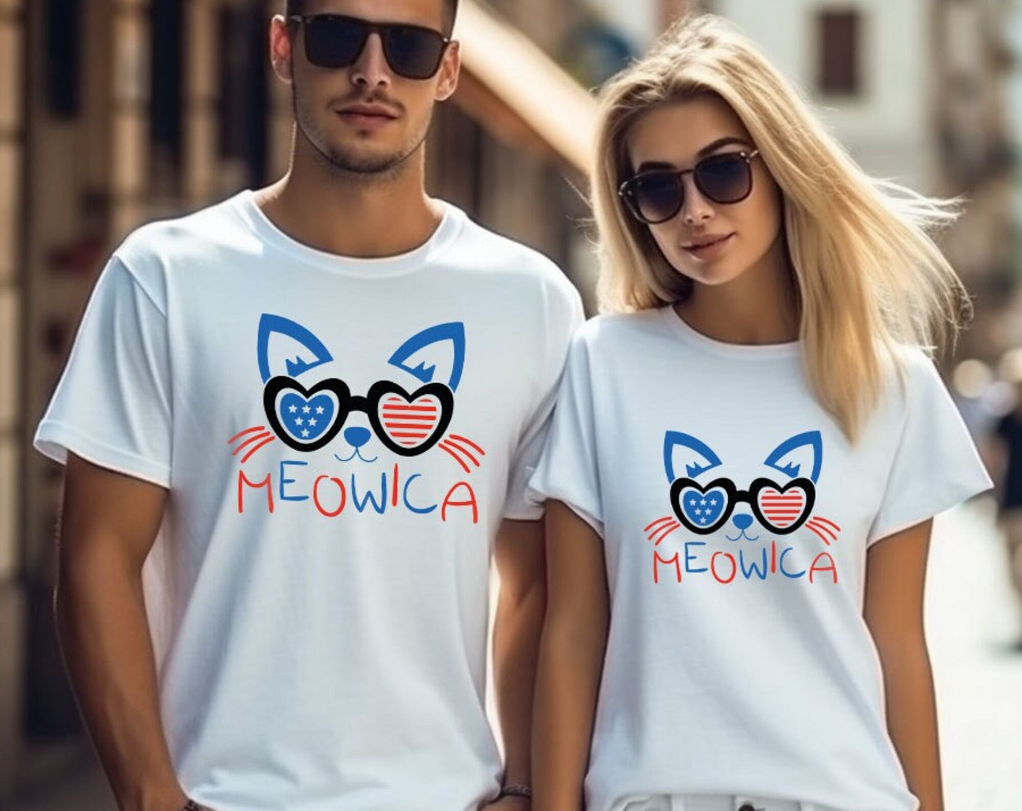 4th of July Shirt American Cat Shirts Fourth of July CatShirt Animal ...
