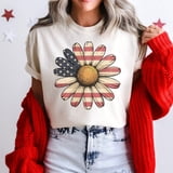 4th of July Shirt American Flag Daisy TShirt America 250th Anniversary ...