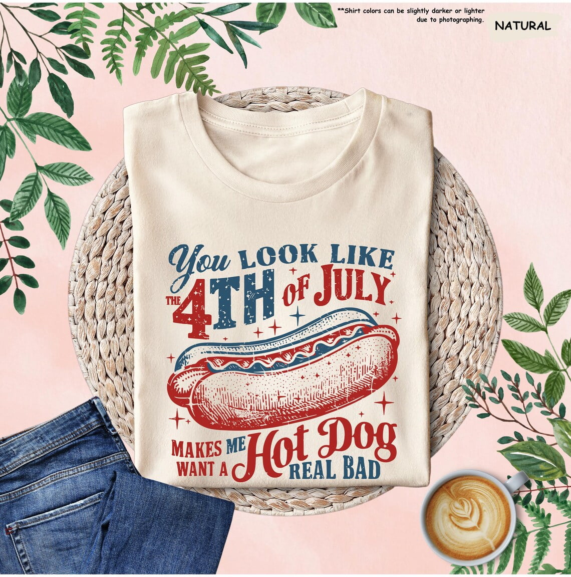 4th of July Shirt, Hot Dog Real Bad Tee, Patriotic Food Graphic T-Shirt ...