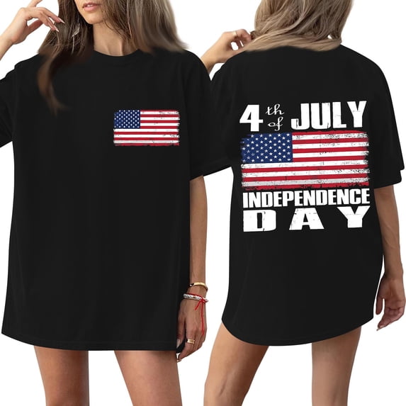 4th of July Shirt Sleeve Tops for Women, 250th Anniversary USA T-shirt ...