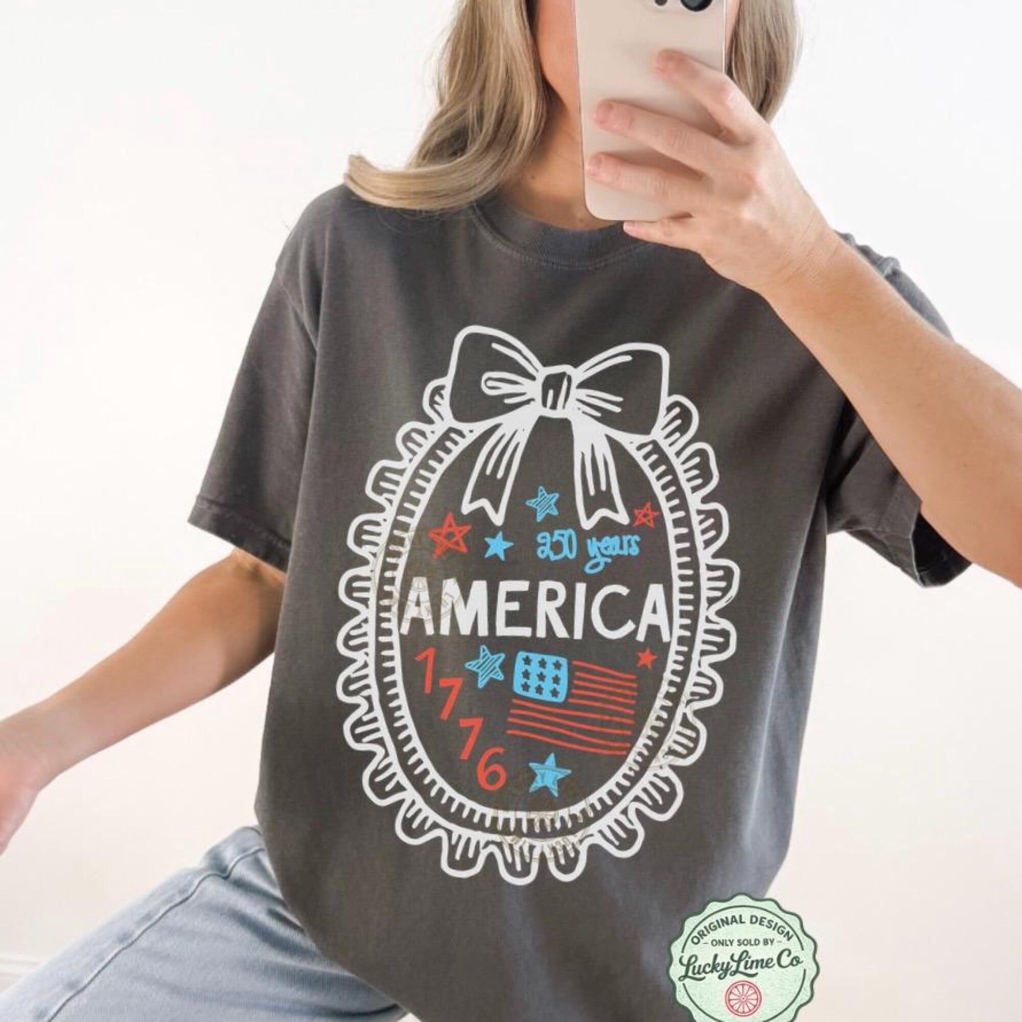 4th of July Shirt USA 250 Years Anniversary Shirt Retro American Flag ...