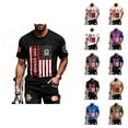 4th of July Shirts for Men 2026 Short Sleeve Crewneck Patriotic Shirt ...