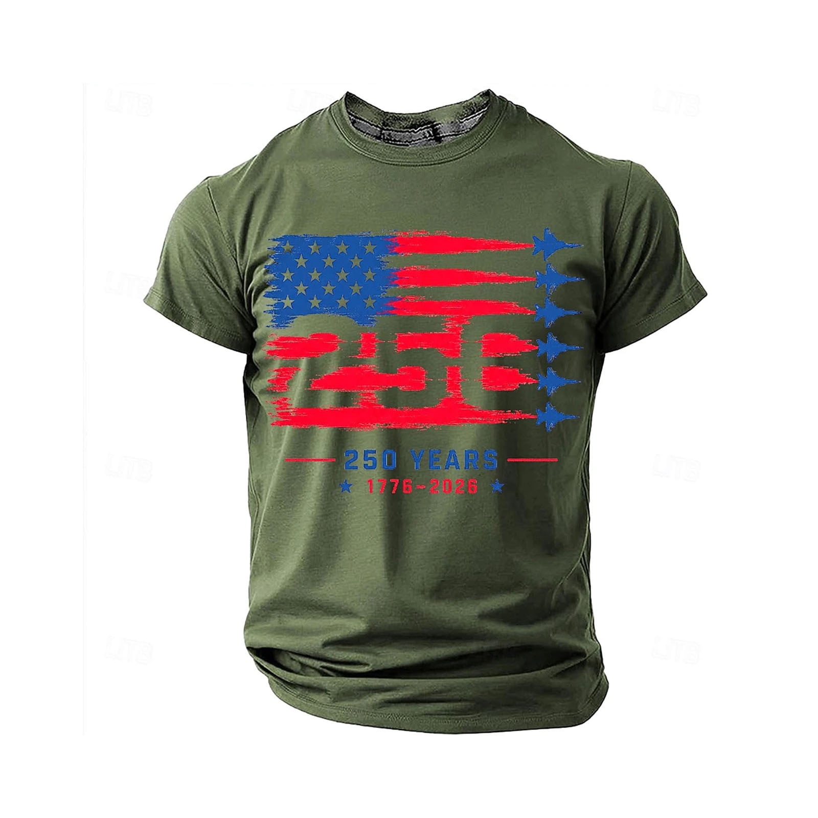 4th of July Shirts for Men Independence Day T Shirt Patriotic Casual ...