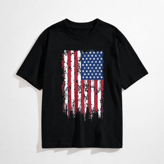 4th of July Shirts for Women American Flag USA Graphic Patriotic T ...
