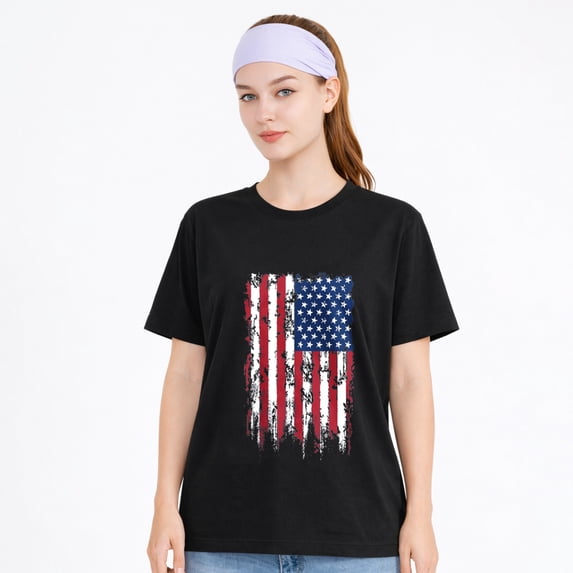 4th of July Shirts for Women American Flag USA Graphic Patriotic T ...