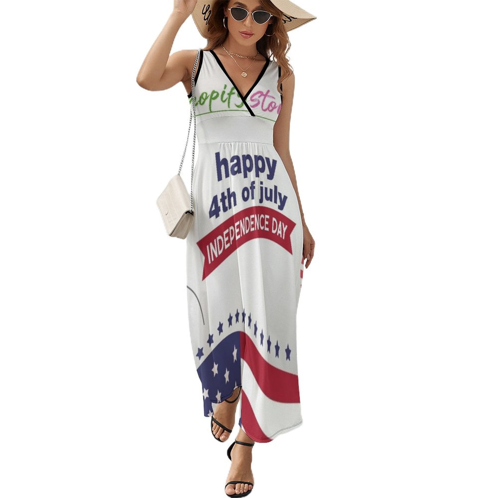 4th of July Sleeveless Dress Female Clothing Dress Women Summer 2025 ...