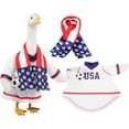 4th of July Soccer Scarf Outfit for 23 Inch Porch Goose Bird USA Flag ...