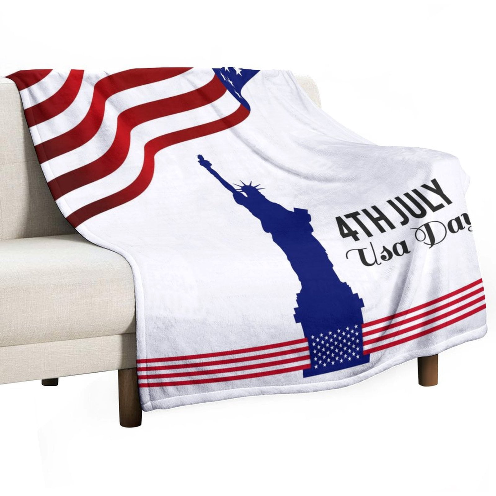 4th of July Soft Print Blanket Throw Blankets Warm Cozy Lightweight ...