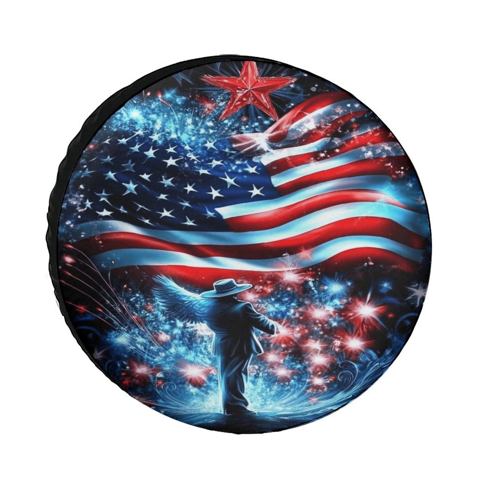4th of July Spare Tire Cover,Universal Wheel Tire Cover for Trailer, RV ...