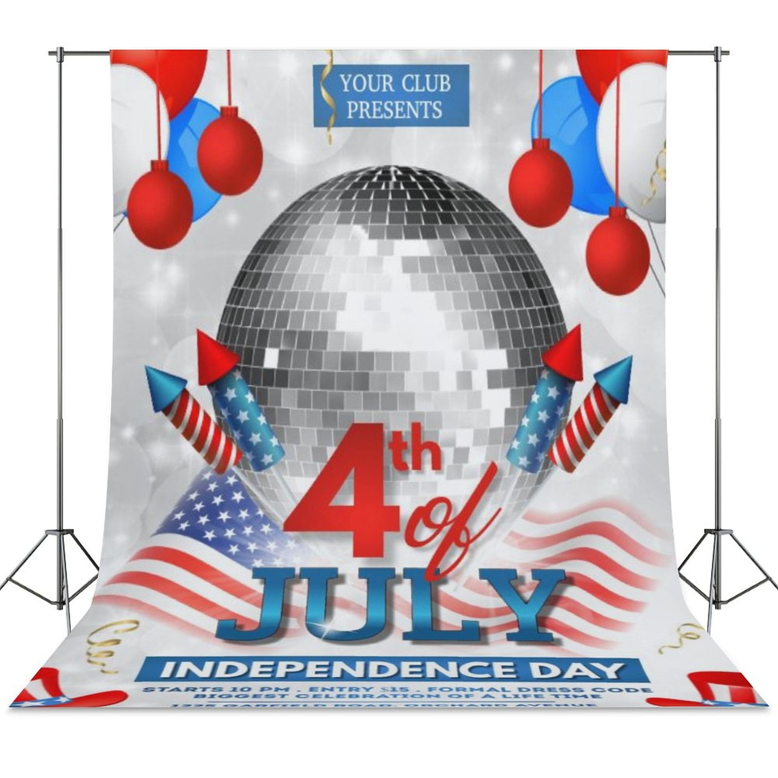 4th of July Spring Backdrop Backdrops for Photography Photo Background ...
