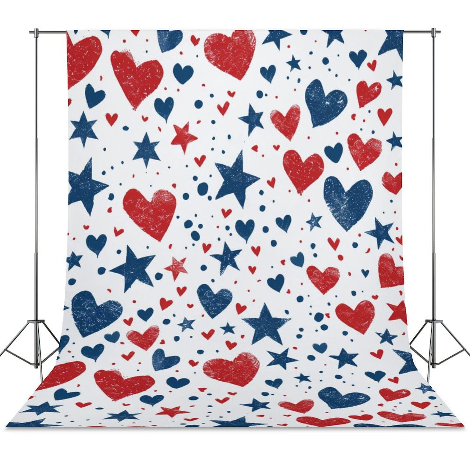 4th of July Spring Wall Backdrop Background Floral Backdrops 5x7FT ...