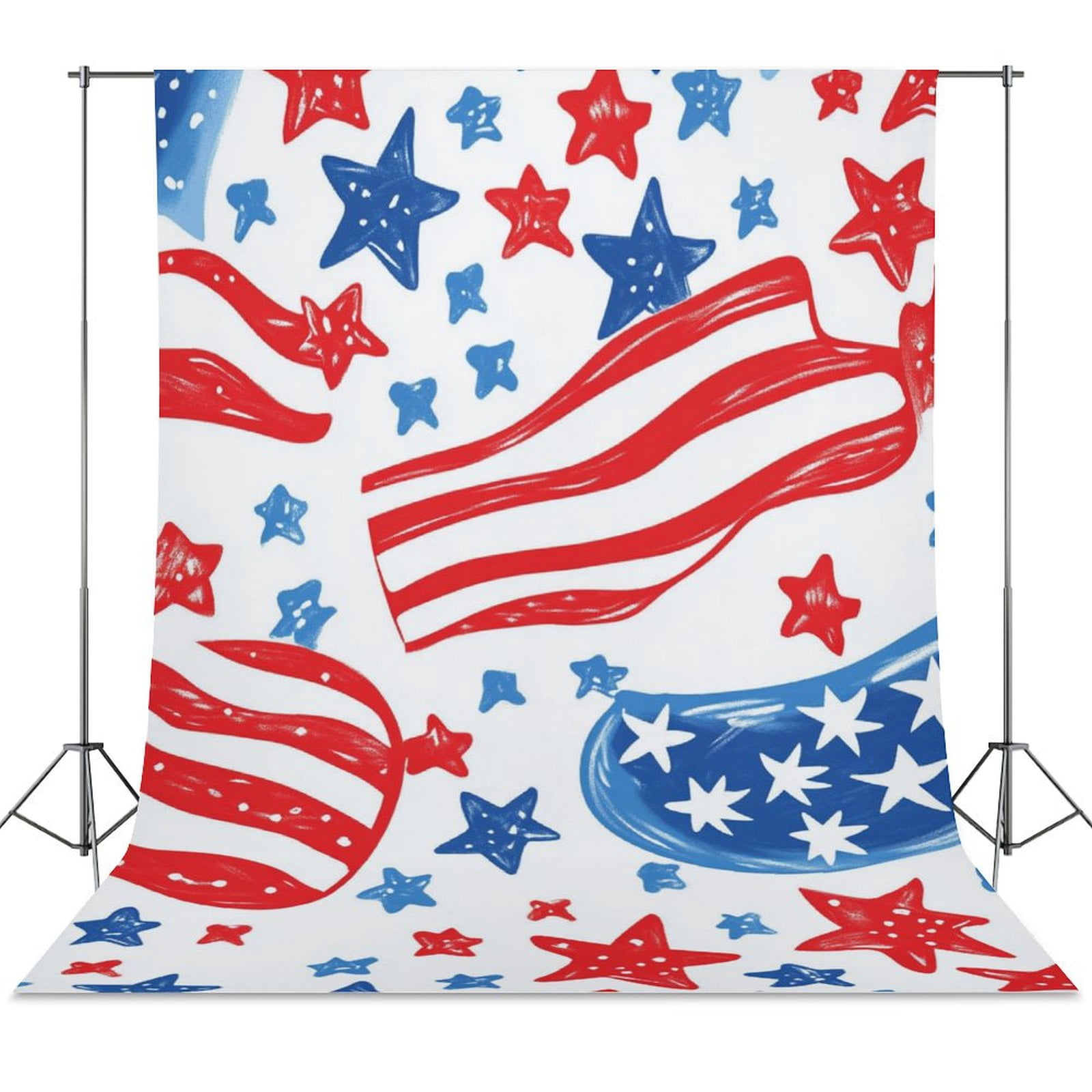 4th of July Spring Wall Backdrop Background Floral Backdrops 5x7FT ...