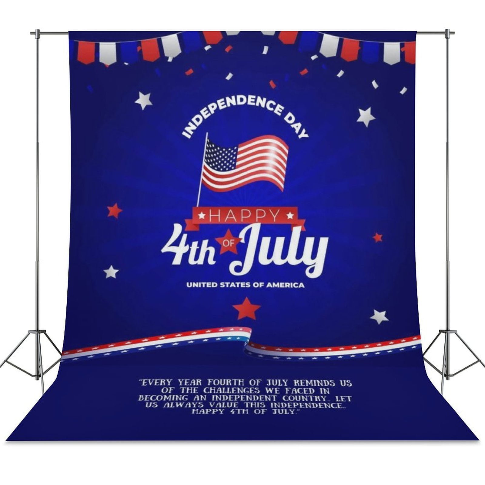 4th of July Spring Wall Backdrop Background Floral Backdrops 5x7FT ...