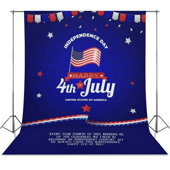 4th of July Spring Wall Backdrop Background Floral Backdrops 5x7FT ...