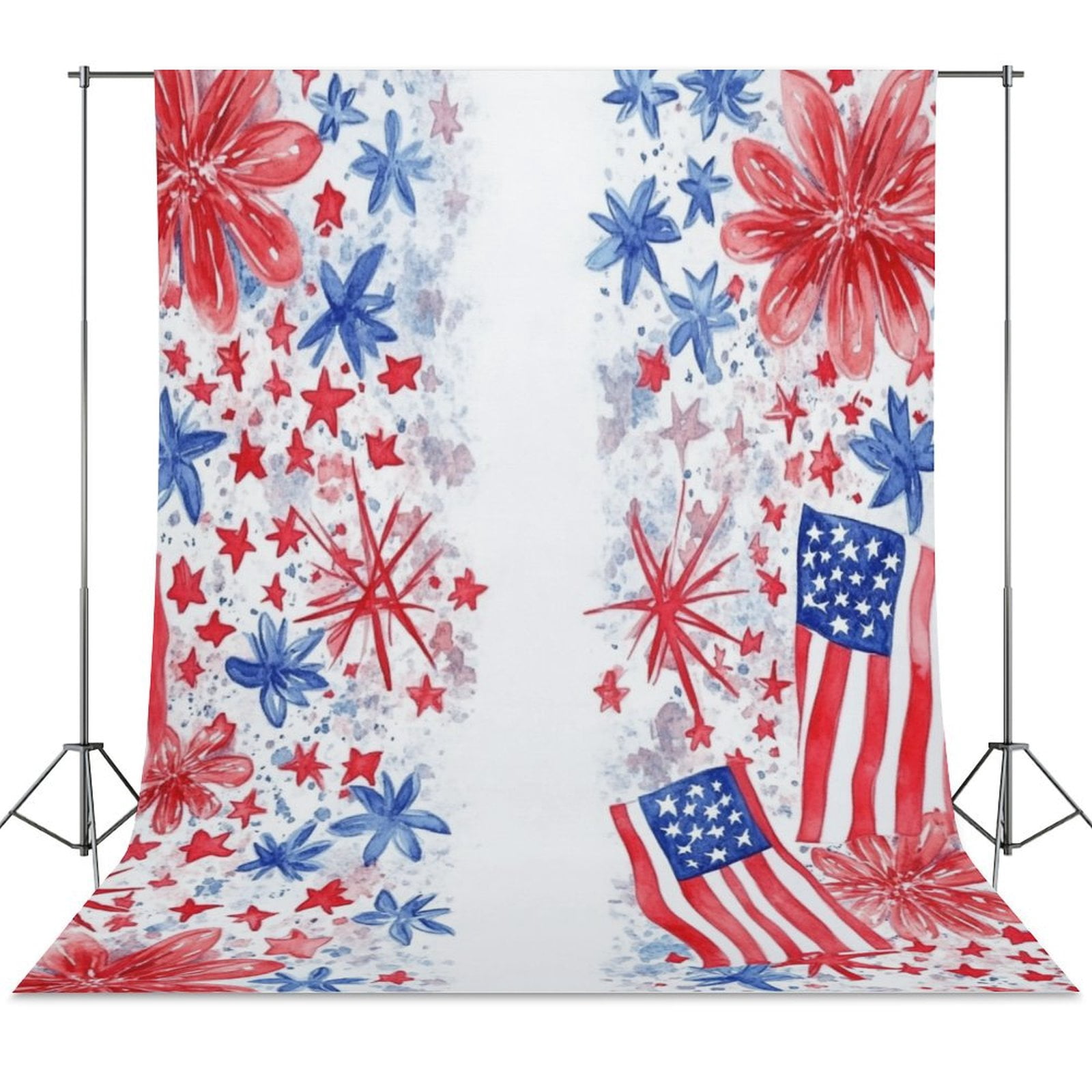 4th of July Spring Wall Backdrop Background Floral Backdrops 5x7FT ...