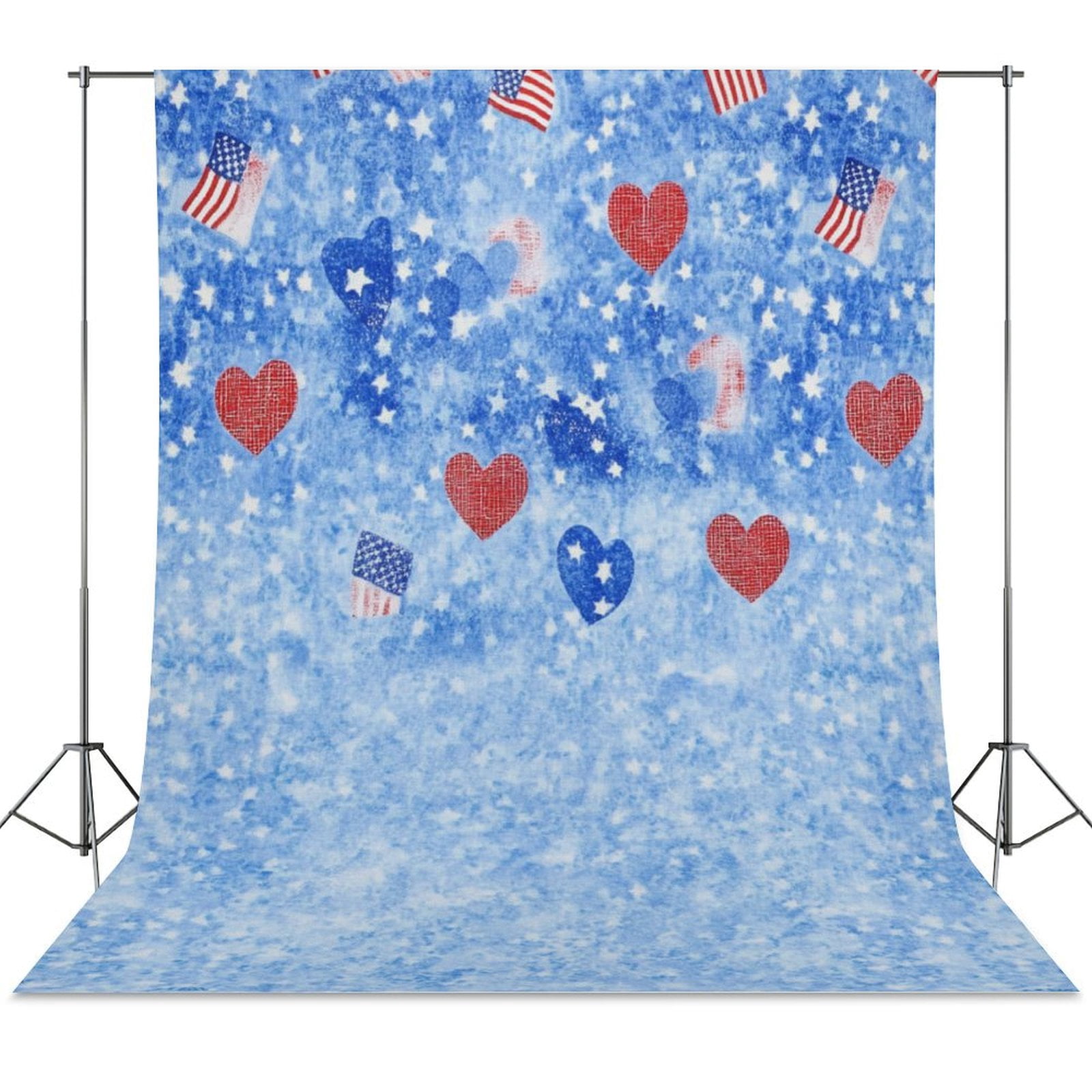 4th of July Spring Wall Backdrop Background Floral Backdrops 5x7FT ...