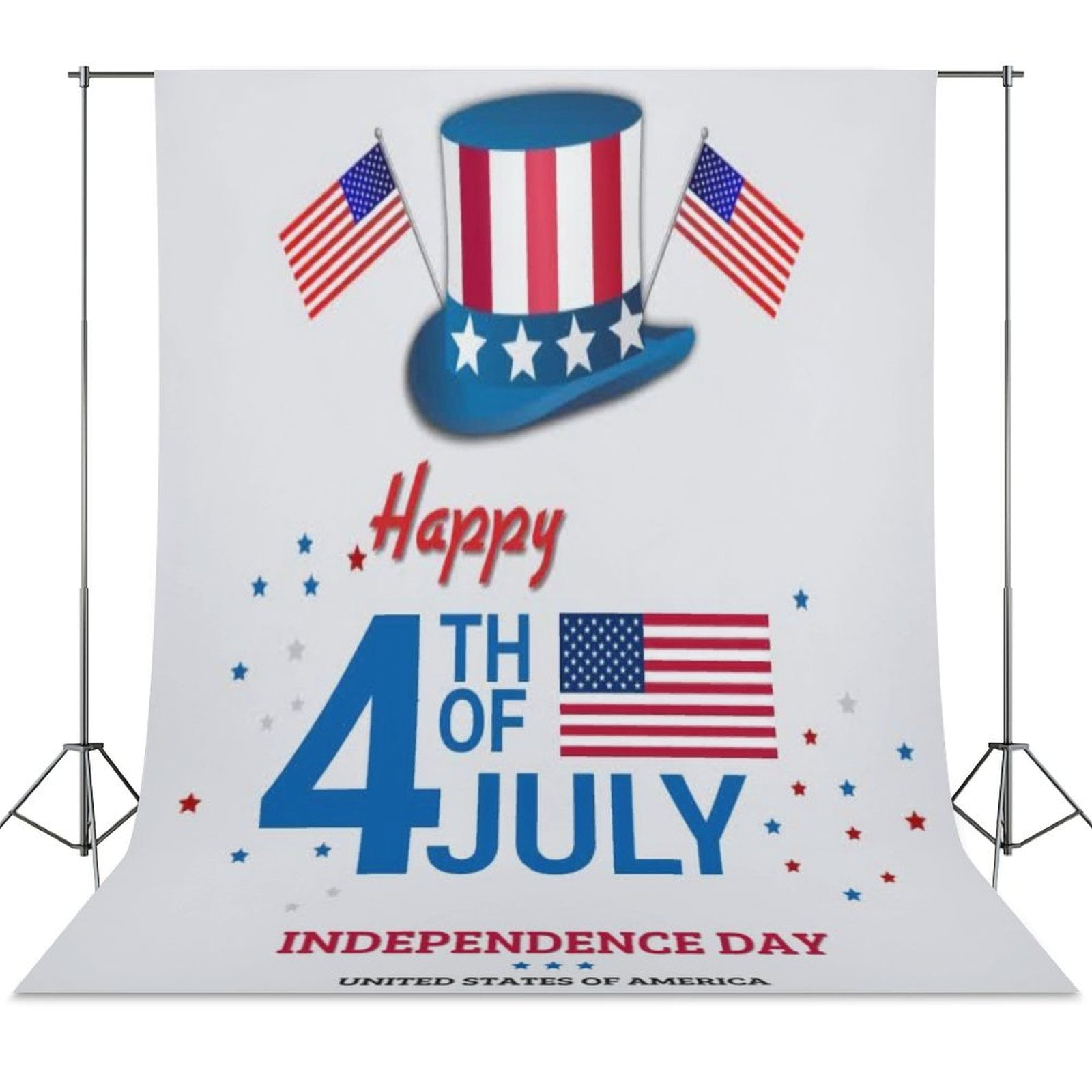 4th of July Spring Wall Backdrop Background Floral Backdrops 5x7FT ...