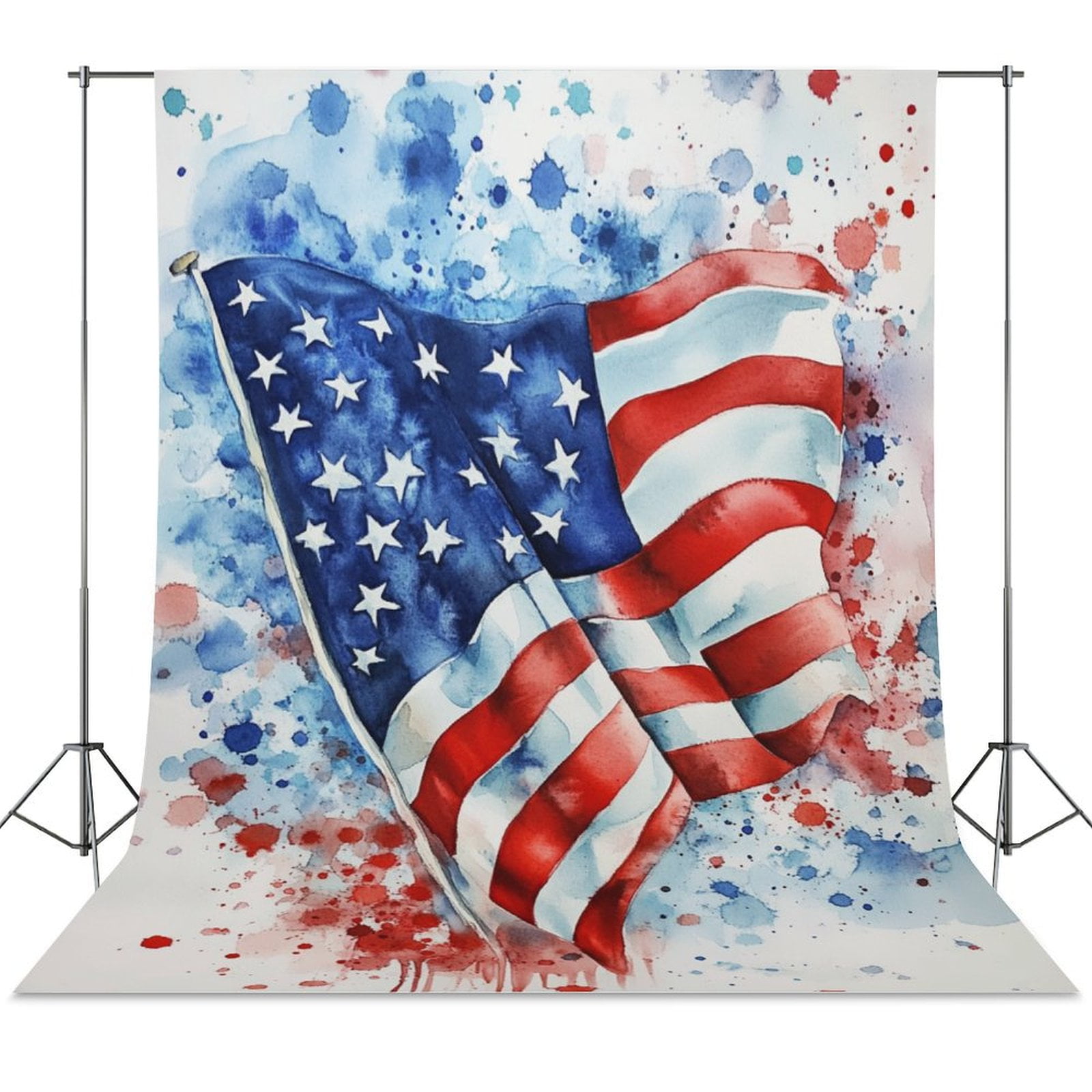4th of July Spring Wall Backdrop Background Floral Backdrops 5x7FT ...