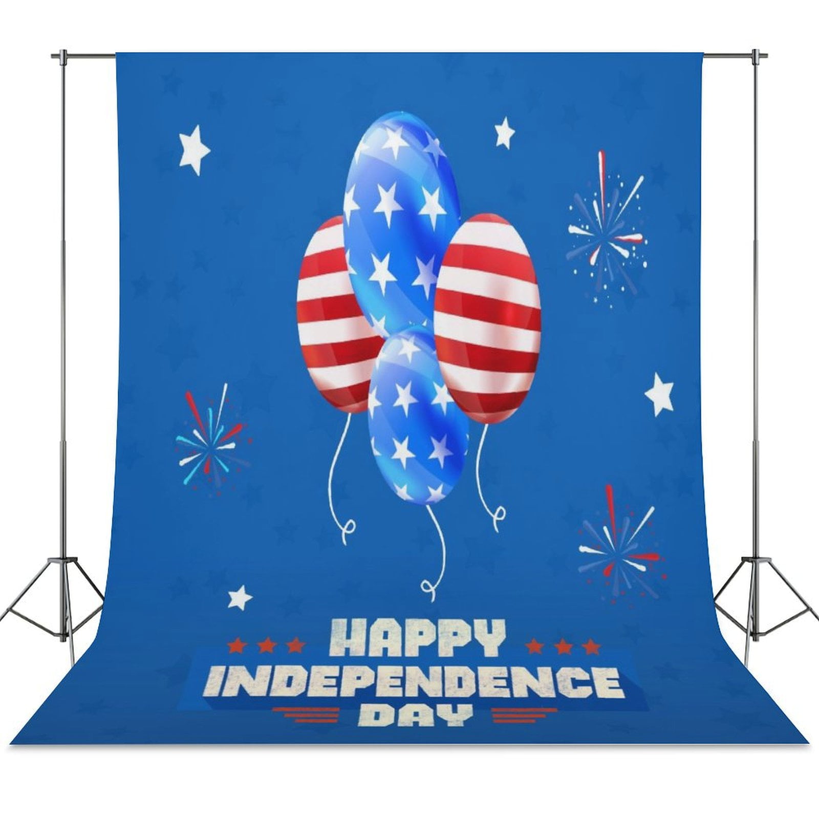 4th of July Spring Wall Backdrop Background Floral Backdrops 5x7FT ...