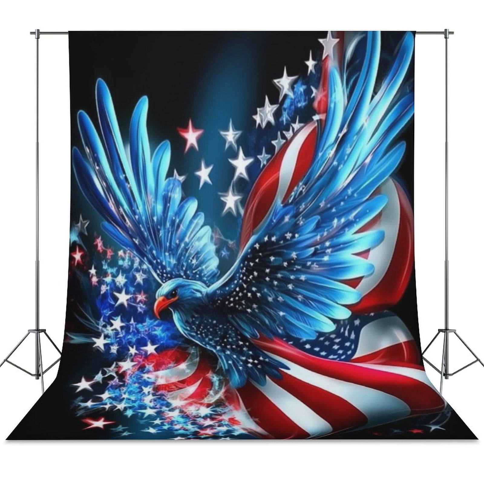 4th of July Spring Wall Backdrop Background Floral Backdrops 5x7FT ...