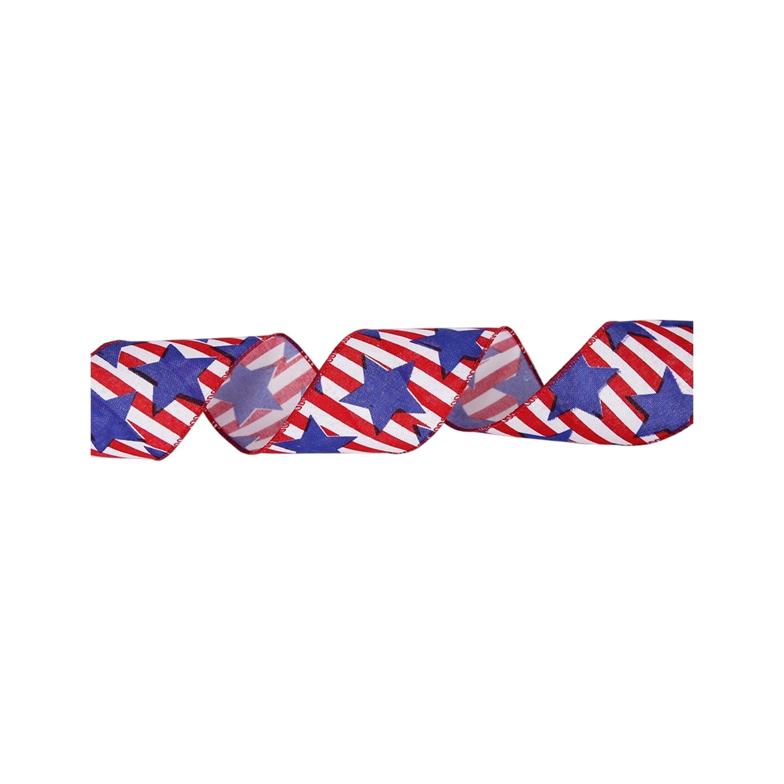4th of July Star Patriotic Ribbon, Independence Day Linen Look Gift ...