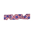 4th of July Star Patriotic Ribbon, Independence Day Linen Look Gift ...