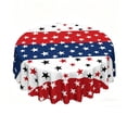 4th of July Star Round Tablecloth 60" – 250th Anniversary Washable ...