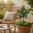 4th of July Star-shaped Topiary Garden Stake - Red White Blue Patriotic ...