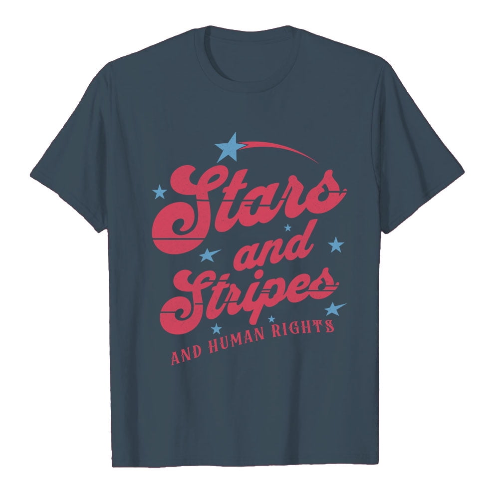 4th of July Stars Stripes & Human Rights Women's Rights Shirt - Walmart.com