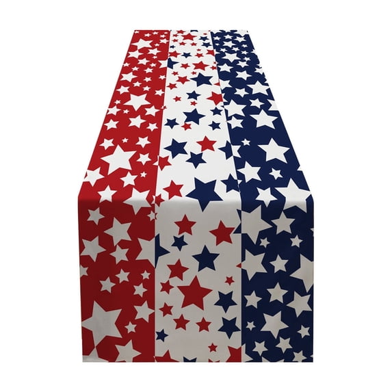 4th of July Table Runner Patriotic American Flag Stars Stripes Table ...