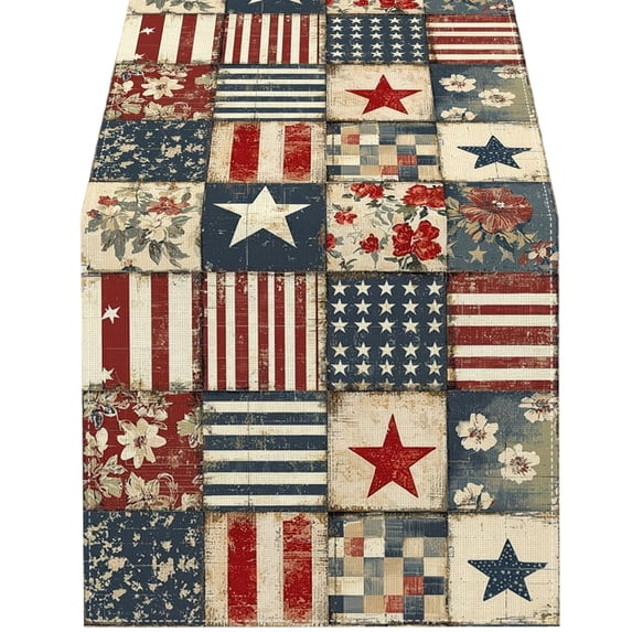 4th of July Tablecloth, Rectangular Veterans Day Table Cloth for ...