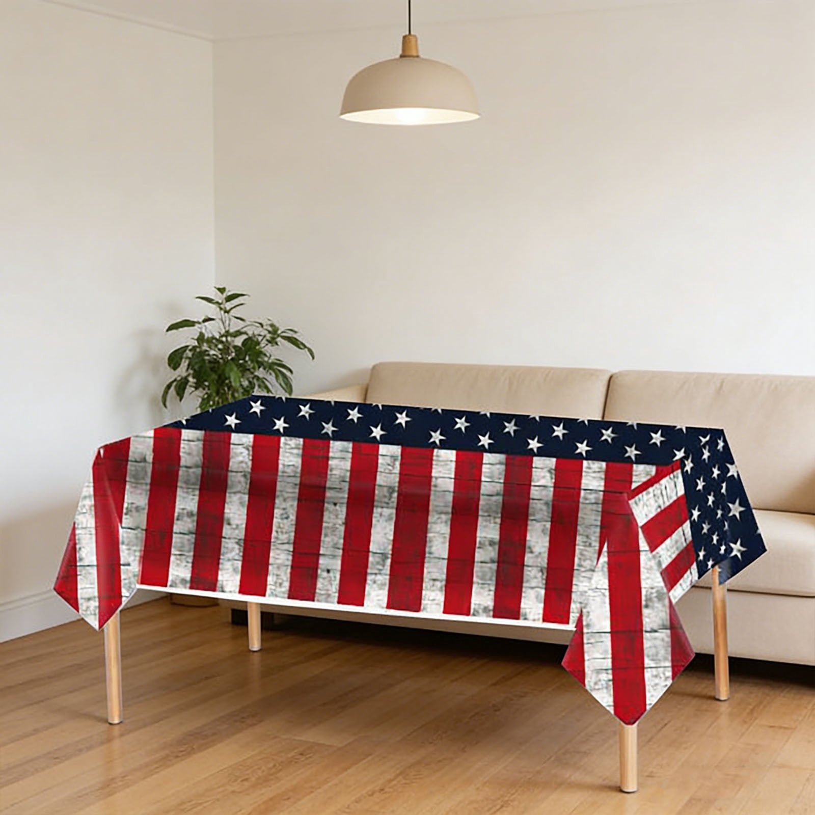 4th of July Tablecloths, 250th Anniversary Patriotic Plastic Tablecloth ...