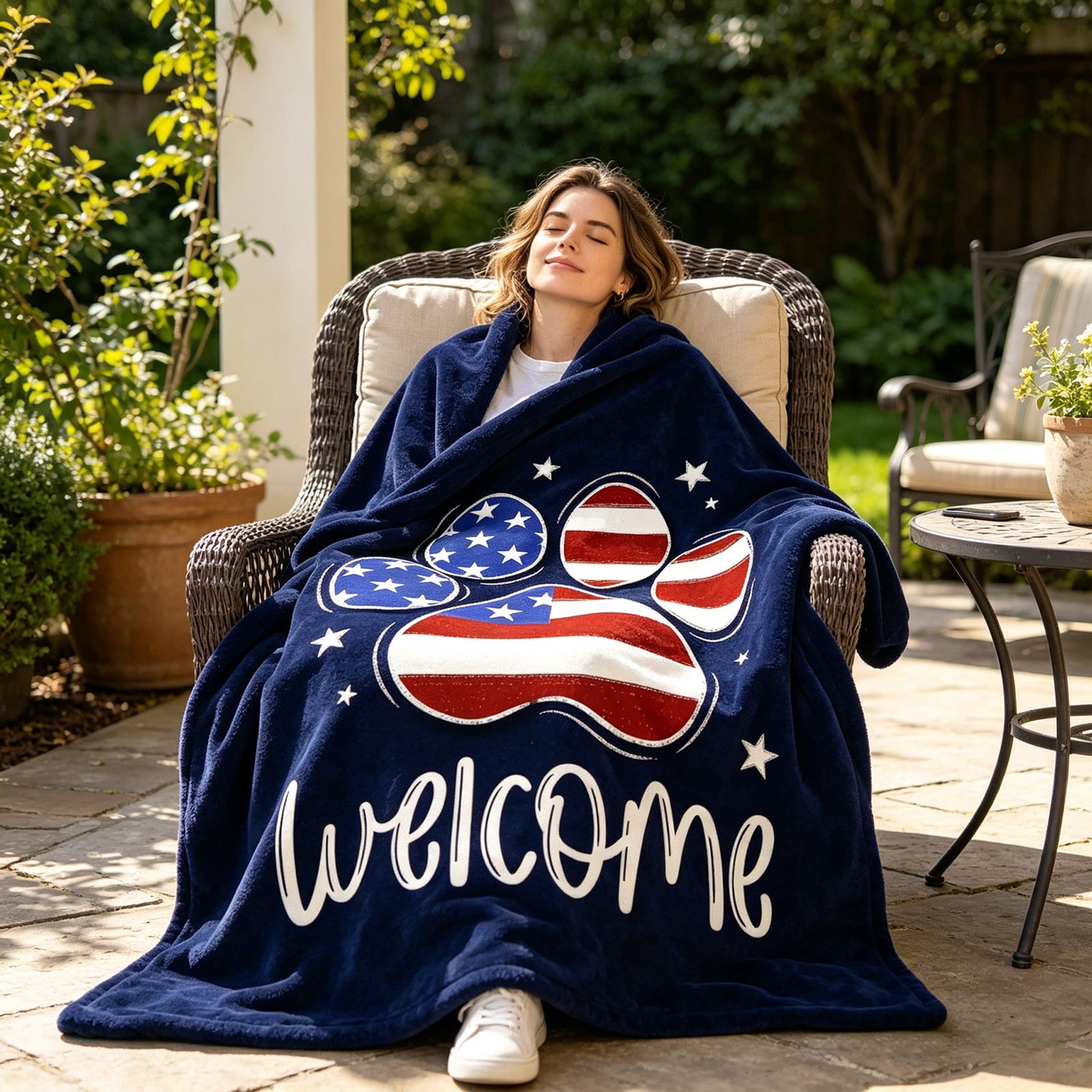 4th of July Throw Blanket 59x39.4 Inch,Independence Memorial Day Soft ...
