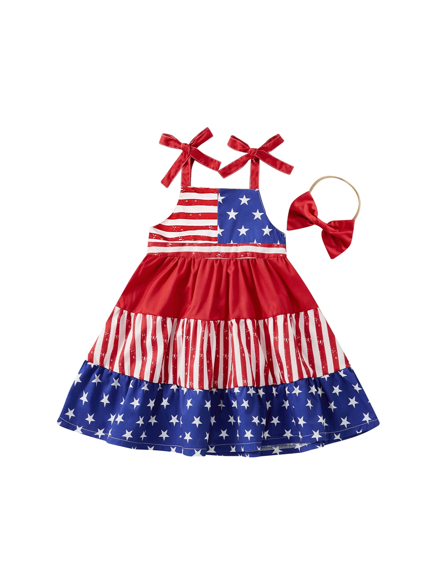 4th of July Toddler Little Girl Outfit Fourth of July Red White and ...