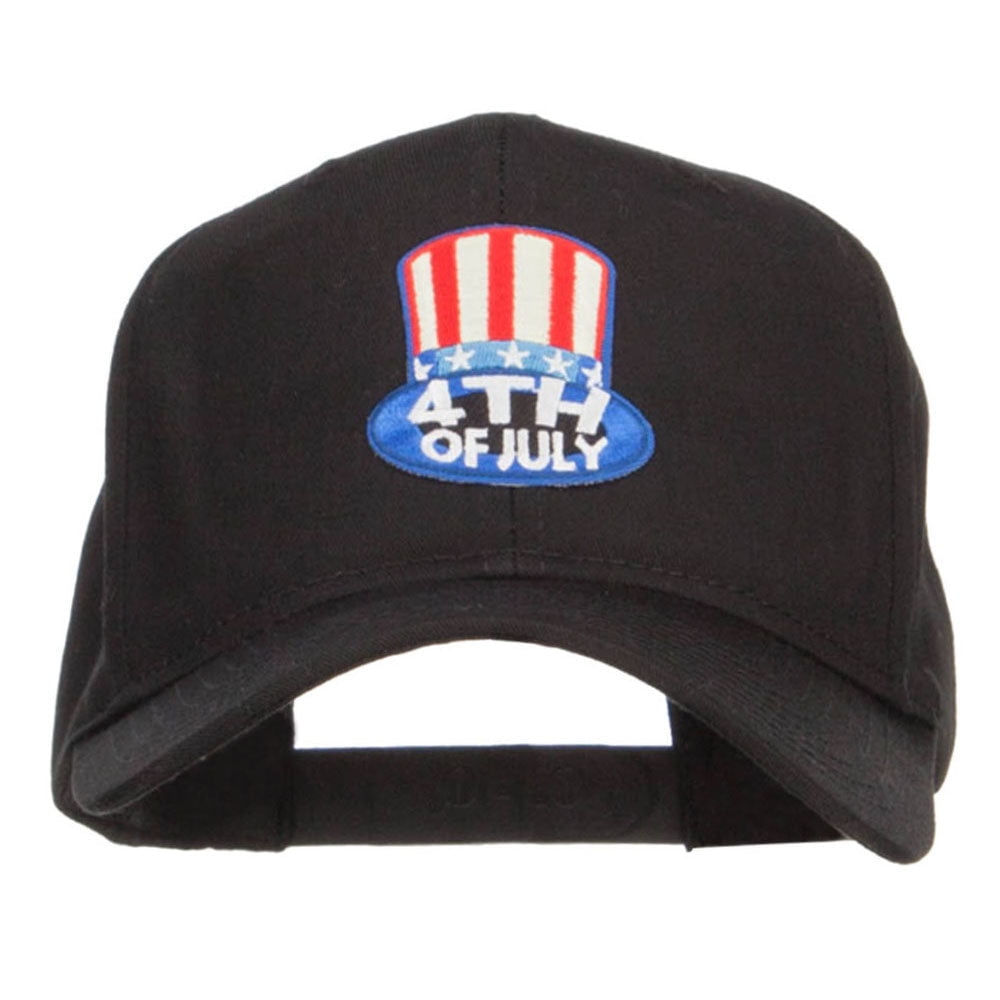 4th of July Top Hat Patched Cap - Black OSFM - Walmart.com