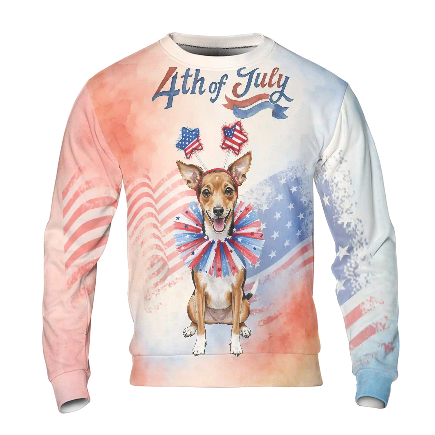 4th of July Toy Fox Terrier Celebrates Independence Day All Over Print ...