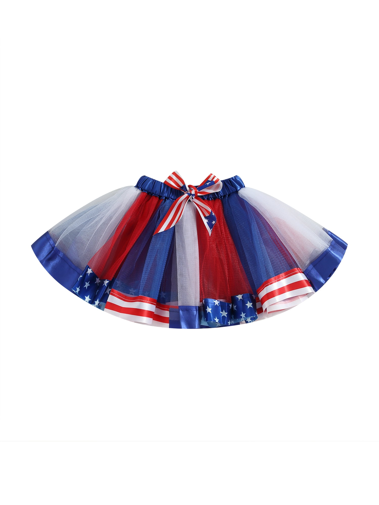 4th of July Tutu Skirts Mommy and Me Layered Tulle A-Lined Ballet Dance ...