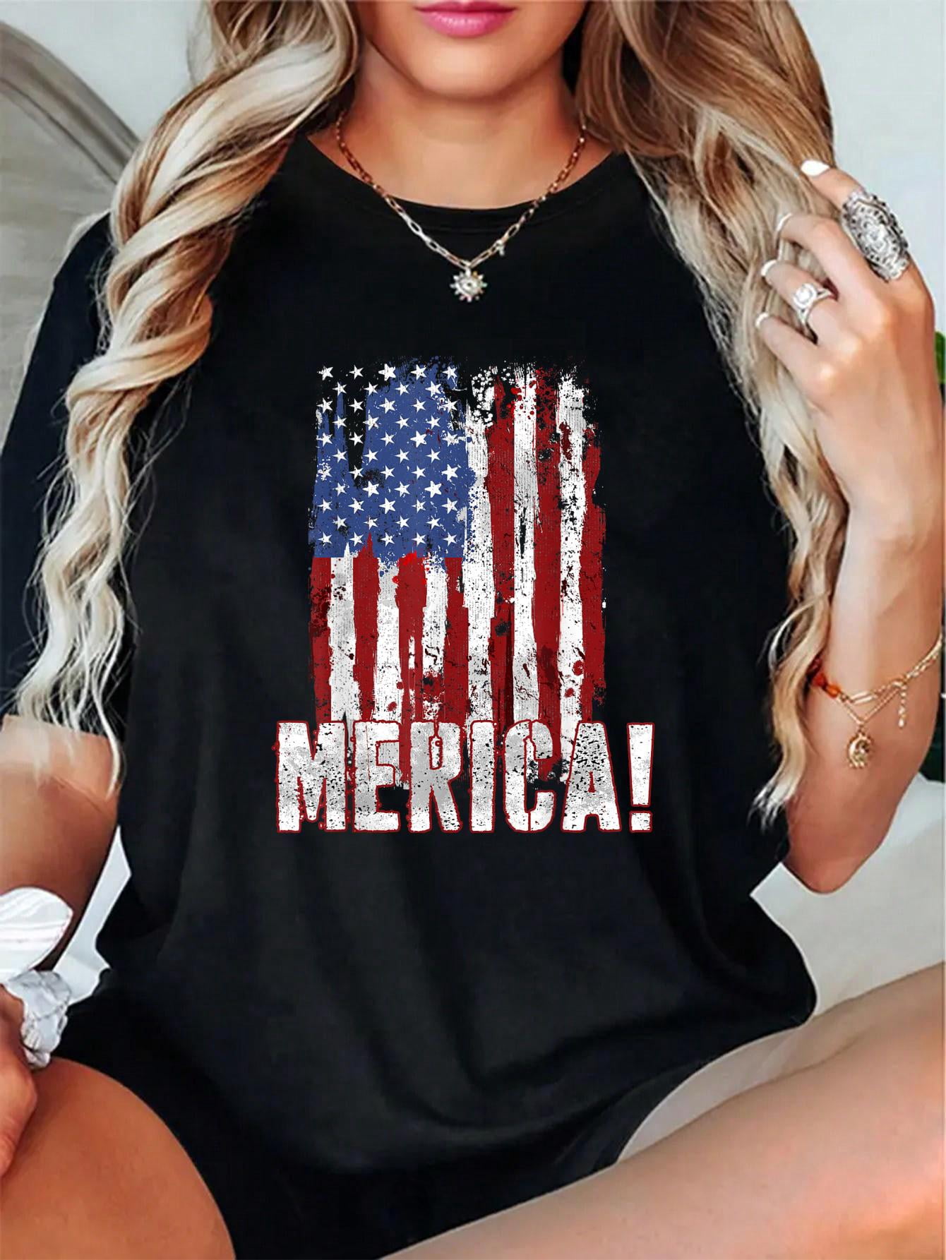 4th of July Vintage American Flag USA Flag US Flag Merica T-Shirt for ...