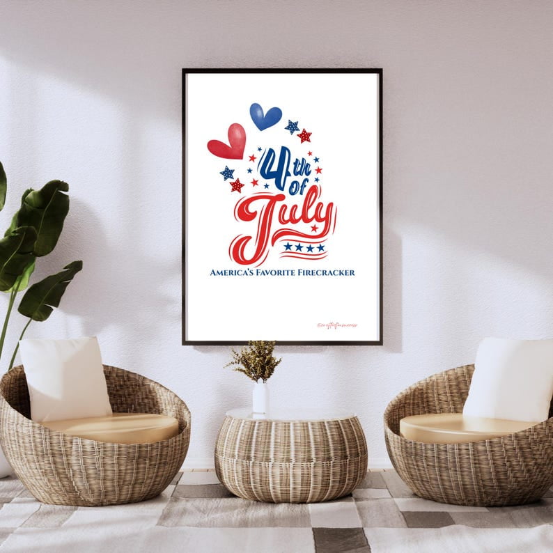 4th of July Wall Art Bundle America’s Firecracker Printable Bold Decor ...