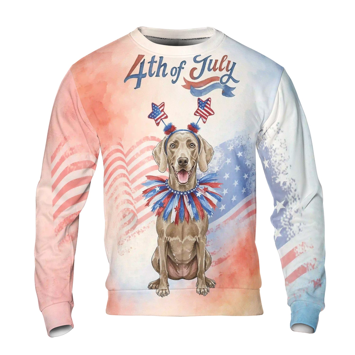 4th of July Weimaraner Celebrates Independence Day All Over Print 3D ...
