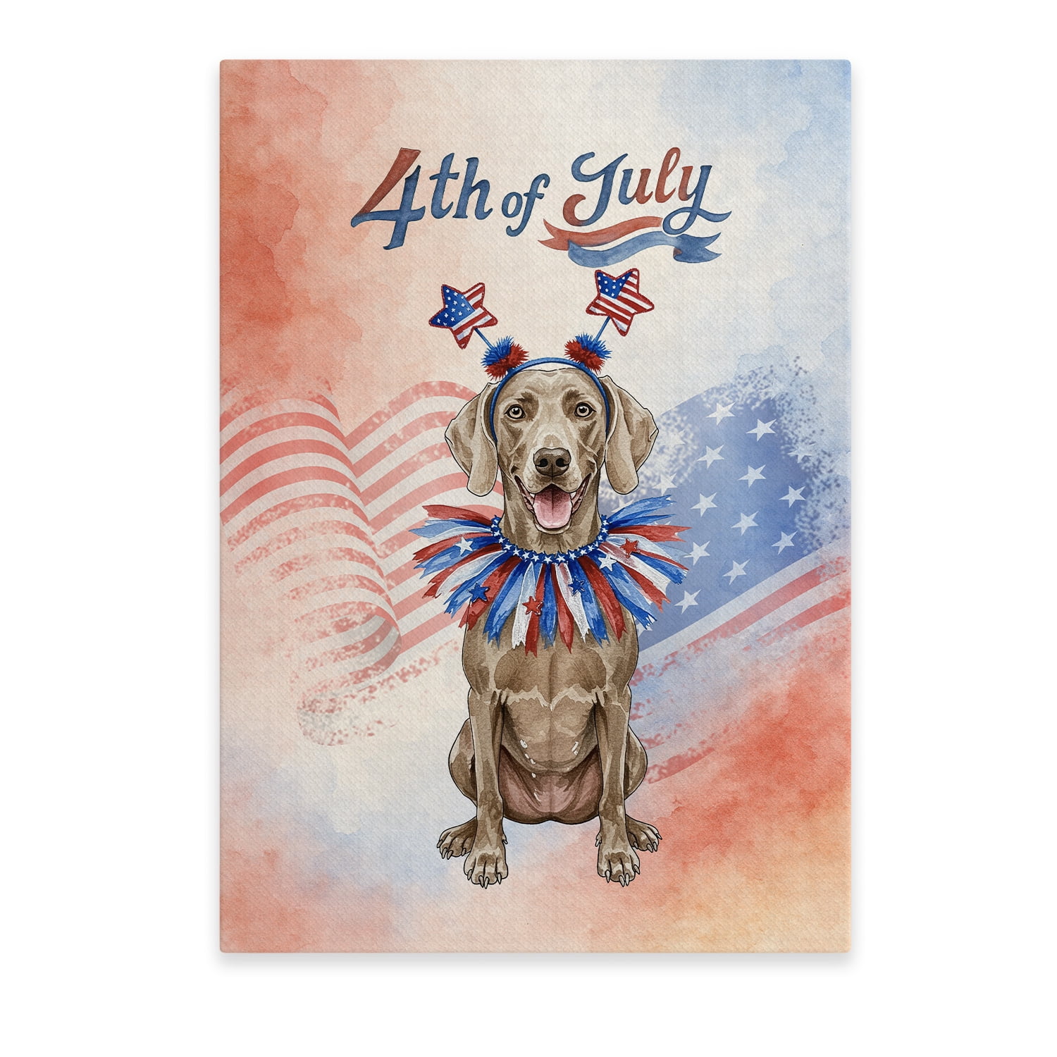 4th of July Weimaraner Celebrates Independence Day Vertical Matte ...