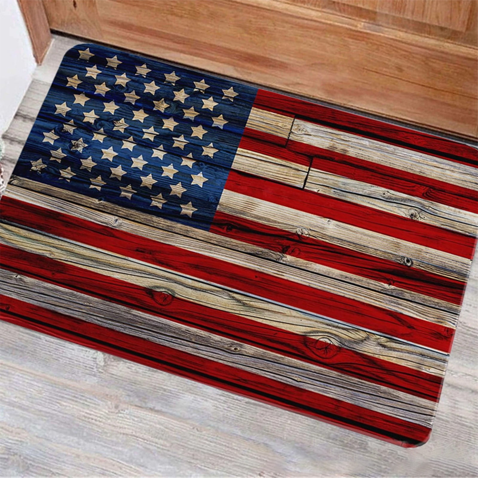 4th-of-July Welcome-Doormat Independence-Day Outdoor-Entrance Mats Red ...