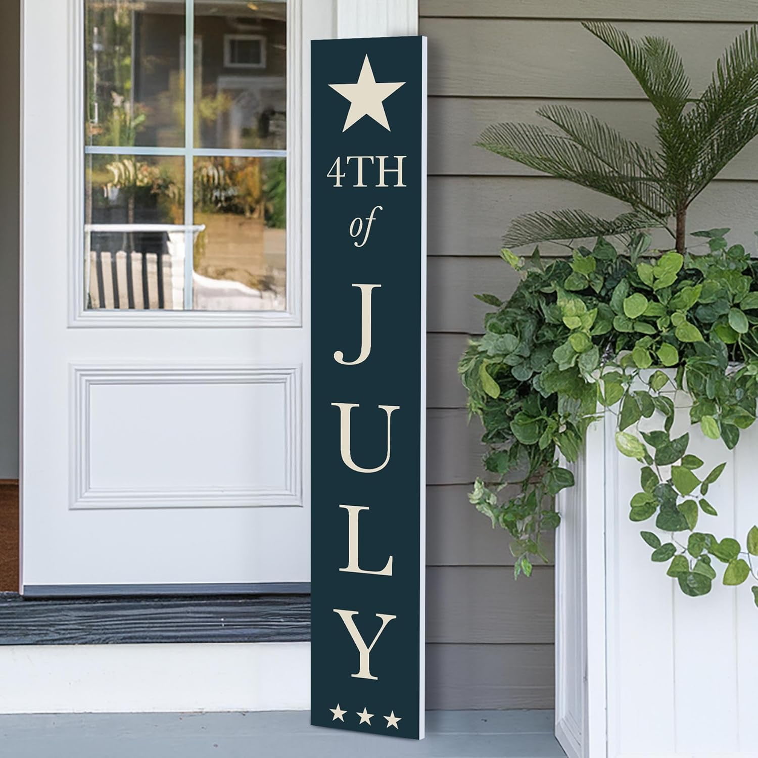 4th of July Welcome Sign for Front Porch, Patriotic Welcome Home Sign ...