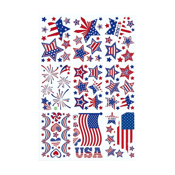 4th of July Window Clings Decorations, Reusable Static Summer Patriotic ...