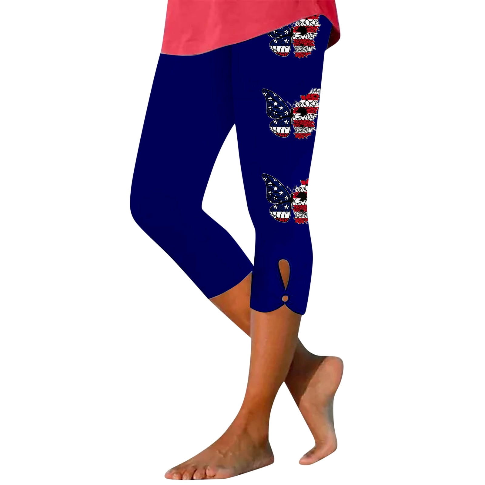 4th of July Women Summer Independence Day Printed Casual Sports Yoga ...