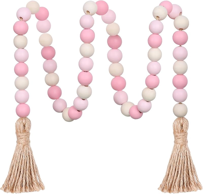 4th of July Wood Beads Garland, Independence Day Tiered Tray ...