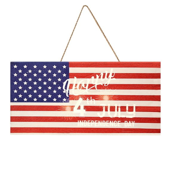 4th of July Wooden Plaque Hanging Signs Wall Decorations, Americana ...